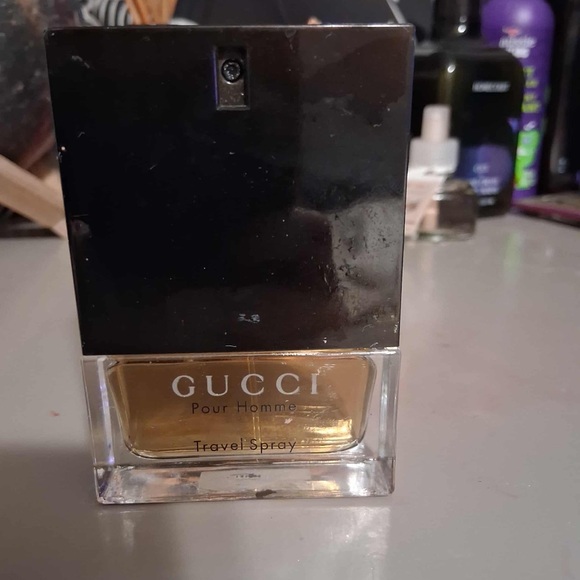 Gucci | Other | Gucci Pour Homme Black And Gold Travel Spray | Poshmark